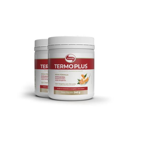 Kit 2 Termoplus da Vitafor 240g Sabor Tangerina com Chá Verde - Chá ...
