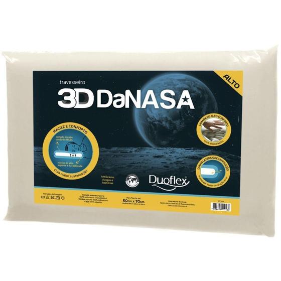 Kit 2 Travesseiros 3D Danasa Alto 39X59X13Cm Duoflex - Travesseiros - Magazine Luiza