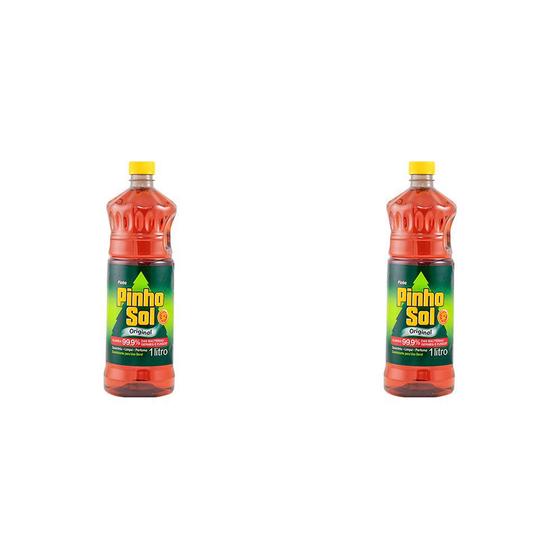 Kit 2 Und Desinfetante Pinho Sol Original 1l - Desinfetante - Magazine ...