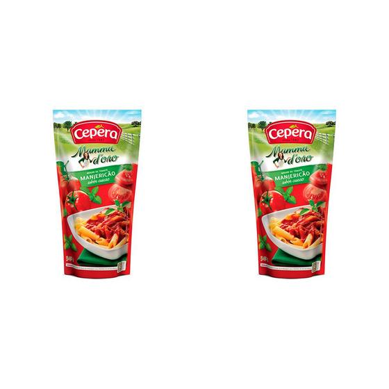 Kit 2 Und Molho De Tomate Cepêra Sachê Manjericão 340g - Cepera - Molho ...