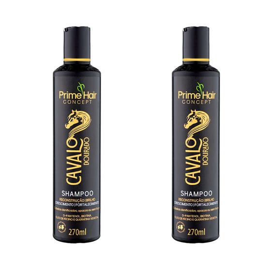 Kit 2 Und Shampoo Prime Hair Cavalo Dourado Reconstrução 270ml - Prime ...