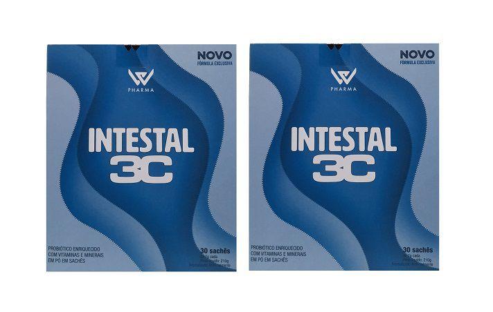 Kit 2 unidades Intestal 3C Prowin Pharma com 30 sachês - Vitaminas A-Z ...