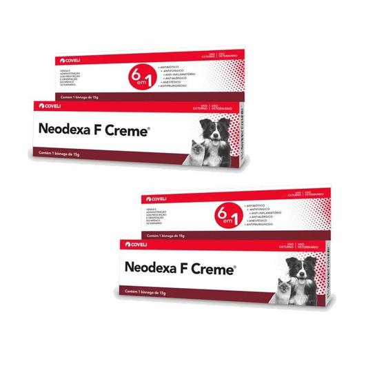 Kit 2 Unidades Neodexa F Creme 15g - Coveli - Farmácia Pet - Magazine Luiza