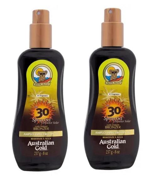 Kit 2 Unidades Protetor Solar Spray Gel Fps 30 Australian - Exotic ...