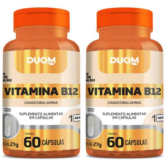Kit 2 Vitamina B12 60 Cápsulas Duom - Vitaminas A-Z - Magazine Luiza