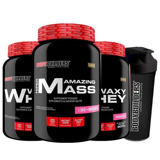 Kit 2 Waxy Whey 900G+ Amazing Mass 1,5Kg - Bodybuilders - Kit de ...