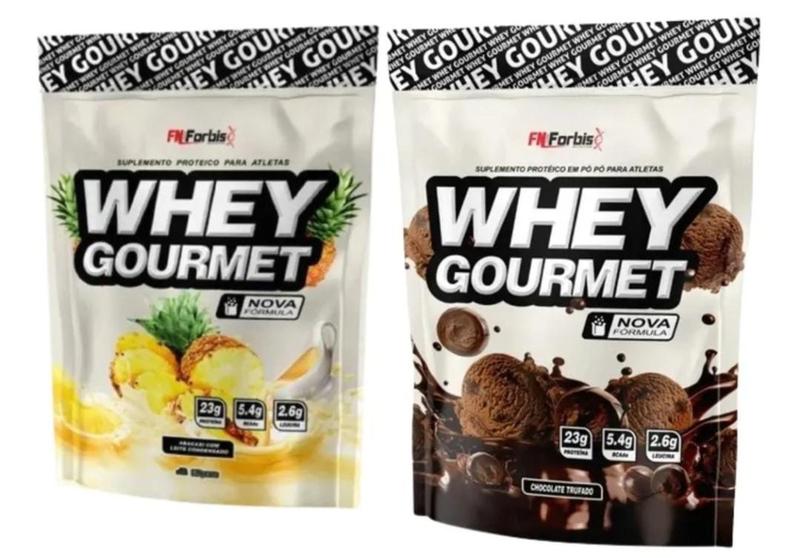 Kit 2 Whey Protein Gourmet Refil - 907g FN Forbis - ORIGINAL - Whey ...