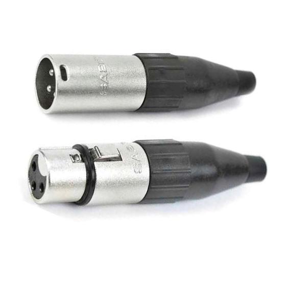 KIT 20 Conectores XLR Linha Macho + 20 XLR Linha Femea SA2X - Santo ...