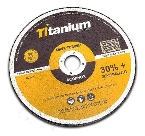 Kit 20 disco corte inox ferro p/esmerilhadeira 7 polegadas - TITANIUM ...