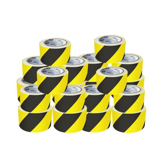 Kit 20 Fita Zebrada Amarela e Preta Rolo 7cmx200m Isolamento ...