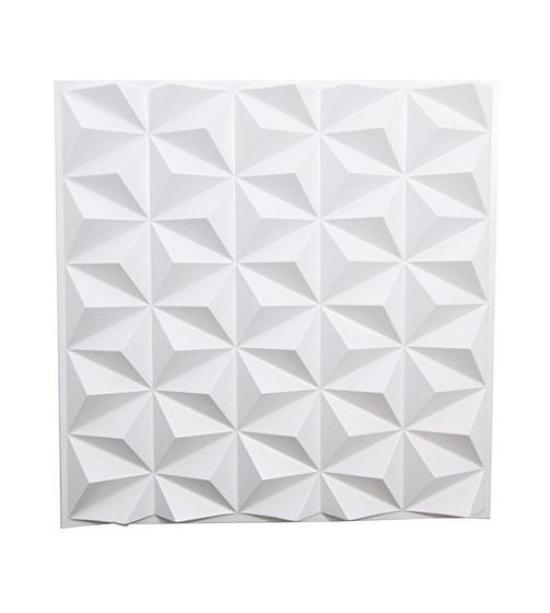 Kit 20 Placas Revestimento Parede Pvc 3D Triangular Branco - Papel De ...