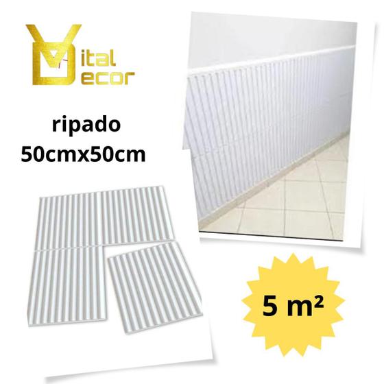 kIT 20 PROMO PLACA 3D - 50x50 cm RIPADO PVC PARA PAREDE - VITAL DECOR ...