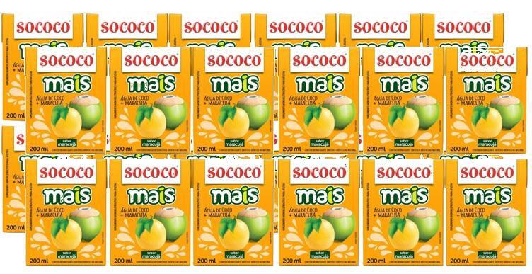 kit 24 água De Coco Sococo Mais Maracuja 200ml - Água de Coco ...
