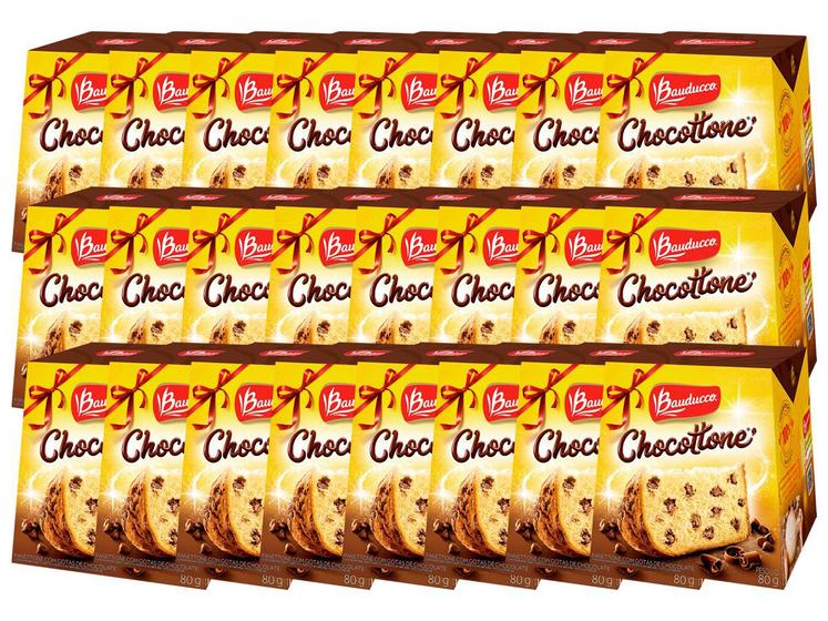 Kit 24 Mini Chocottone Gota Chocolate Chocotone Bauducco 80g ...