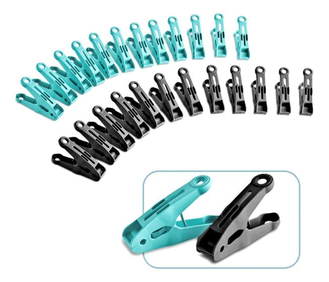 Kit 24 Prendedores Plástico Para Roupa Reforçado - Lig Brin - Prendedor ...