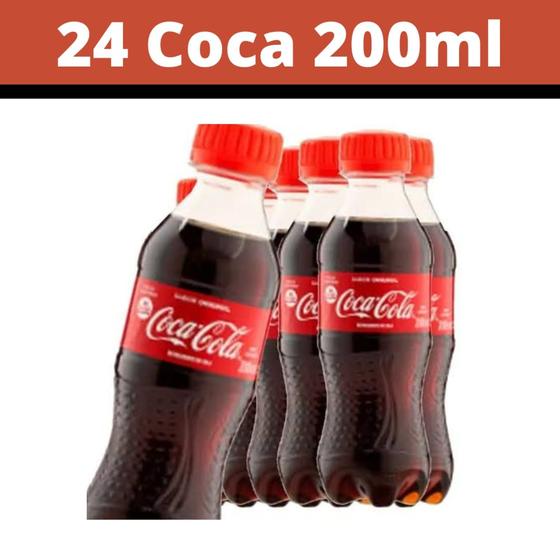 Kit 24 Unidades Coca Cola Pet 200ml cada - Refrigerante - Magazine Luiza