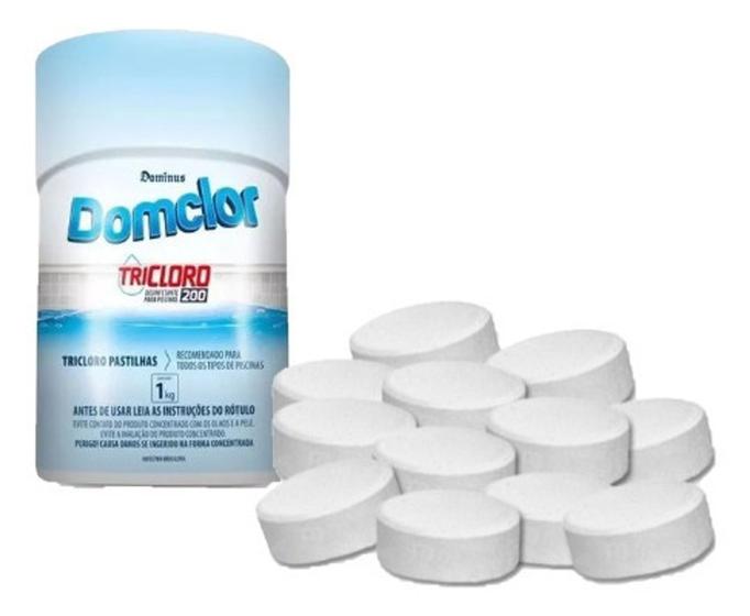 Kit 25 Pastilhas De Cloro para Piscina Tabletes Domclor 200g - Cloro ...