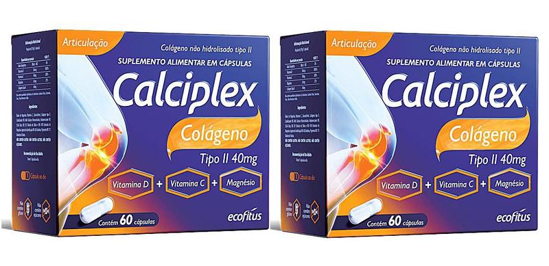 Kit 2cx Calciplex Colágeno Tipo 2 40Mg 60Cps - Ecofitus - Ecofitus ...