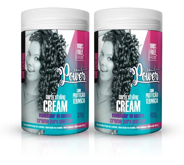 Kit 2un Creme De Pentear Soul Power Curly Styling Cream 800g - Creme de ...