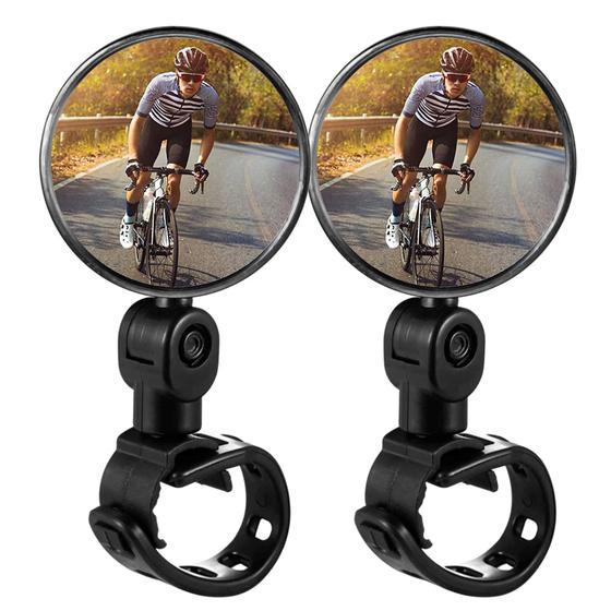 Kit 2un Espelho Retrovisor Bicicleta Bike Convexo 360º Giratório P