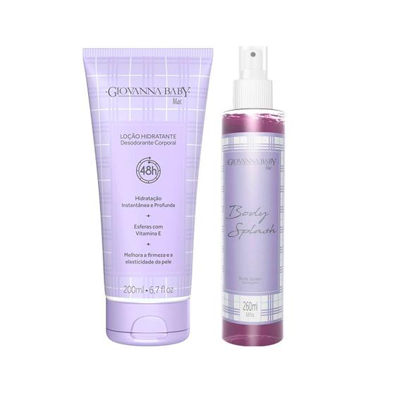 Kit 2un Hidratante + Body Splash Giovanna Baby - Lilac - Kit de Banho ...