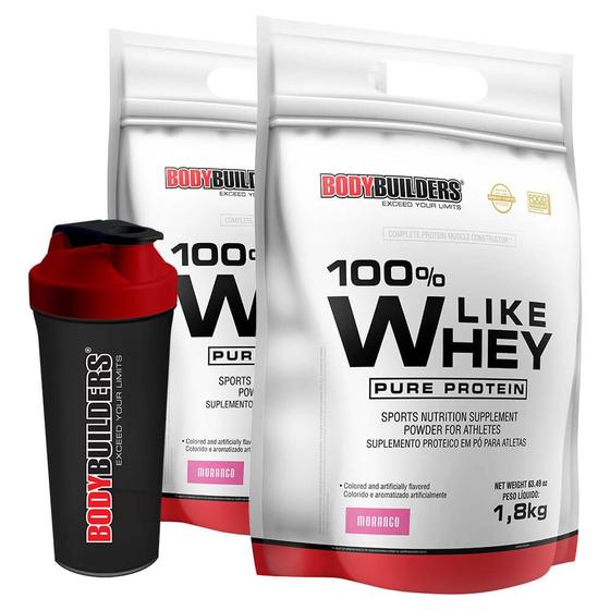 KIT 2x 100% Like Whey 1.8kg + Coqueteleira - Bodybuilders - Kit de ...