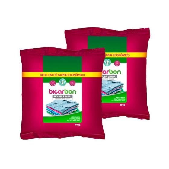 Kit 2X: Bicarbonato de Sódio Roupa Limpa Biodegradável Refil Bicarbon ...
