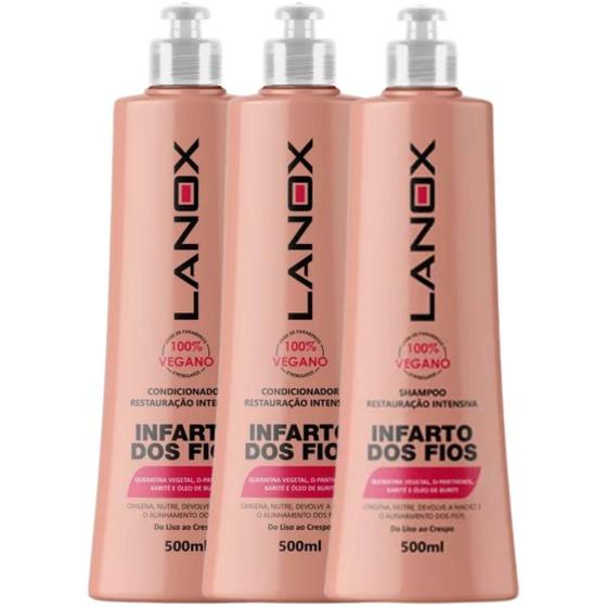 Kit 2x Condicionador + Shampoo Infarto Dos Fios Alisante - Trihair ...