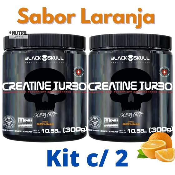 Kit 2X Creatina Monohidratada Creatine Turbo Black Skull 300g - Energia ...