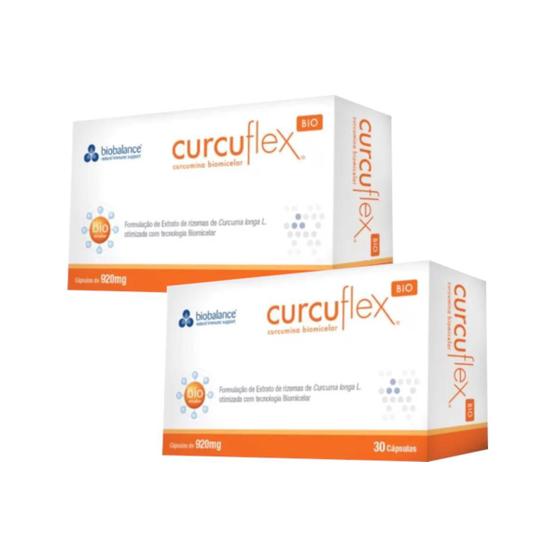 Kit 2x Curcuflex Bio Curcumina Biomicelar 920mg 30 Cápsulas Bio Balance ...