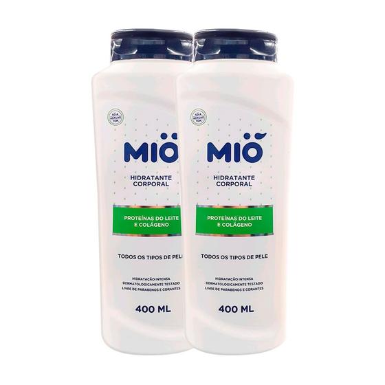 Kit 2X Loção Hidratante Mió Proteínas do Leite e Colágeno 400ml ...