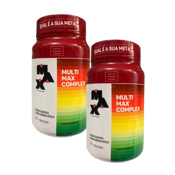 Kit 2x Multimax Complex 90 Cápsulas Multivitamínico Max Titanium - Multivitamínico ...