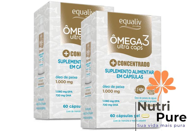 Kit 2x Ômega 3 Ultra Caps Equaliv 60 Capsulas (Total 120) - Ômega 3 ...