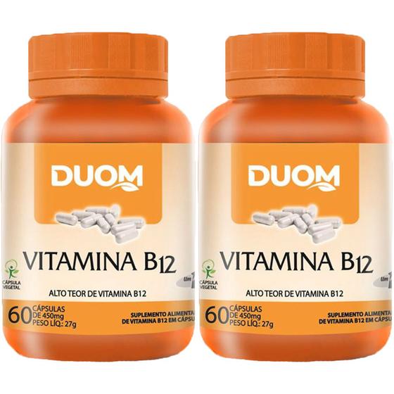 KIT 2x Vitamina B12 - 60 Cápsulas 450mg - Duom - Vitaminas A-Z ...