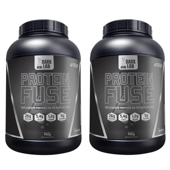 Kit 2x Whey Protein Fuse 900g Chocolate/Morango Dark Lab - Whey Protein ...