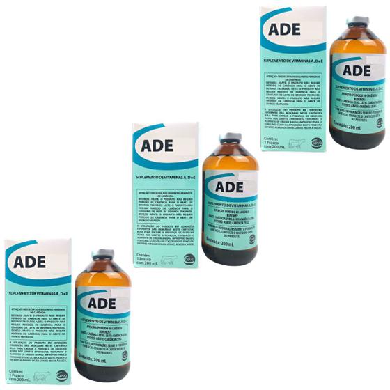 Kit 3 ADE 200mL Suplemento Vitamínico Bovinos Ovinos Ceva - Vitaminas e ...