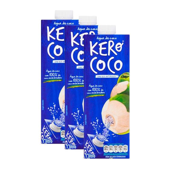 Kit 3 Água de Coco Kero Coco 1 Litro - Água de Coco - Magazine Luiza