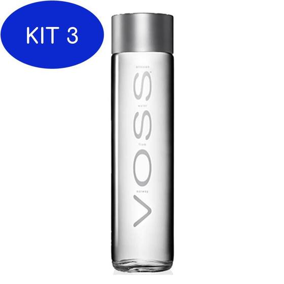 Kit 3 Água Voss Still Mineral Sem Gás 800ml - Água Mineral - Magazine Luiza