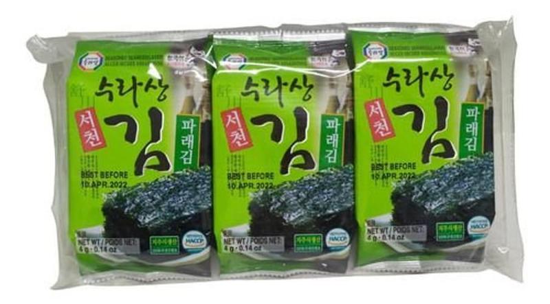 Kit 3 Alga Marinha Ajinori Temperada Coreana Parekim - Wang - Alga ...