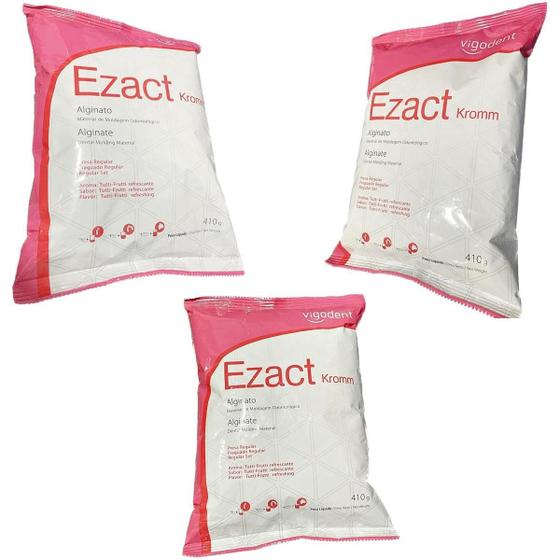 Kit 3 Alginato Ezact Material Moldagem Odontológico Tipo 2 - Ezact ...