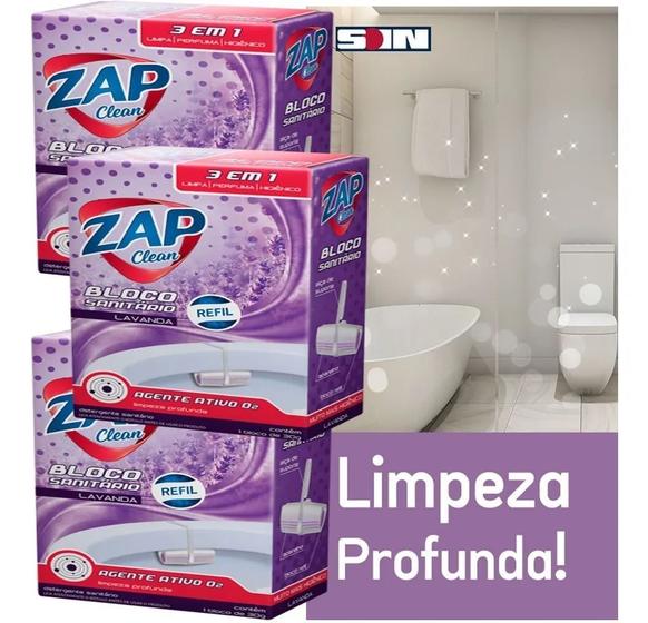 Kit 3 Aparelhos E Blocos Sanitário Limpa Perfuma Higieniza - Zap Clean ...