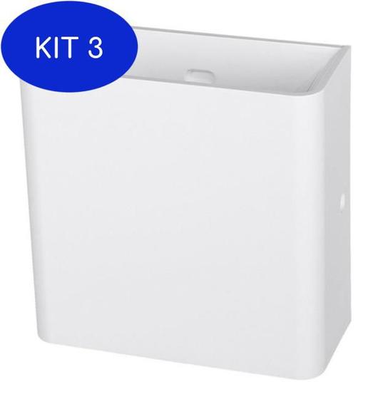 Kit 3 Arandela Clean Led Branca 3W Ip65 3000K - Kian Iluminação ...