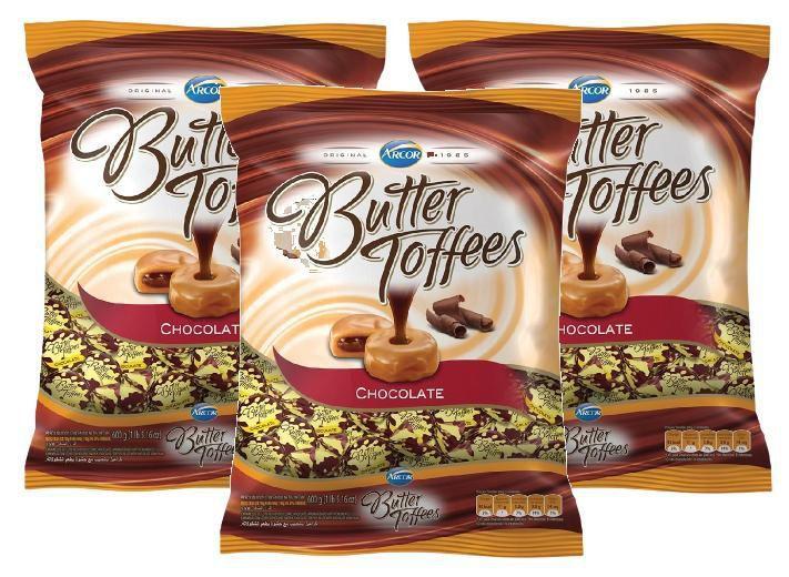 Kit 3 Bala Arcor Butter Toffees Sabor Chocolate 500G - Balas - Magazine ...