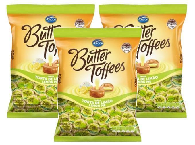 Kit 3 Bala Arcor Butter Toffees Torta De Limão 500G - Balas - Magazine ...