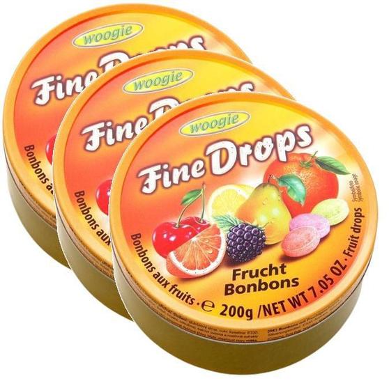 Kit 3 Bala Fine Drops Sabor Frutas Tipo Sweet Originals 200G - Woogie ...