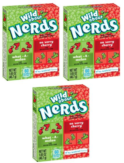 Kit 3 bala nerds wonka cereja selvagem e melancia 46,7g - NESTLÉ ...