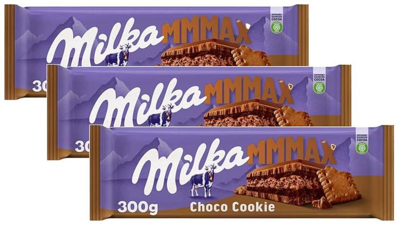 Kit 3 Barra de Chocolate Choco Cookies Mmmax Milka 300g - Chocolate / Barra de Chocolate ...