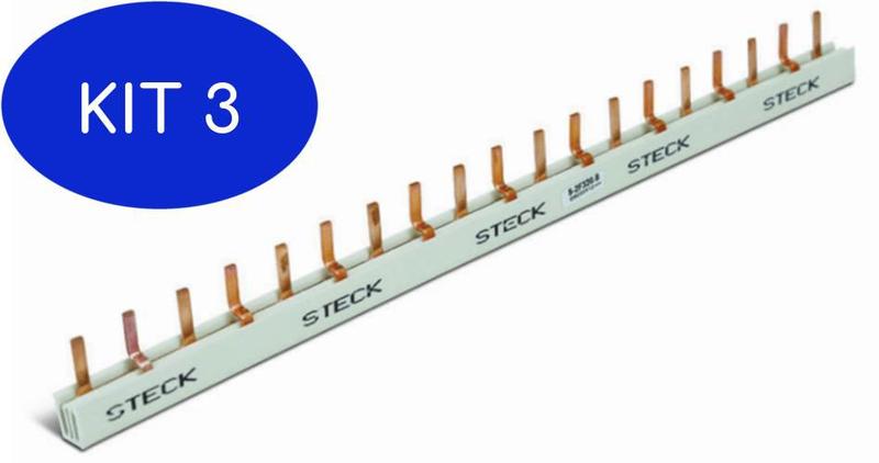 Kit 3 Barramento Bifásico 16P 80A 440V Steck - Barramento Elétrico ...