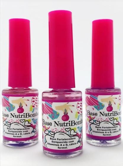Kit 3 Base NutriBomba by Bruna 9ml - Nutri Bomba 9ml - Base de Unhas - Magazine Luiza