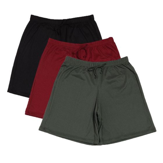 Kit 3 Bermudas Basic Style Feminina Plus Size Lisa Com Elástico ...